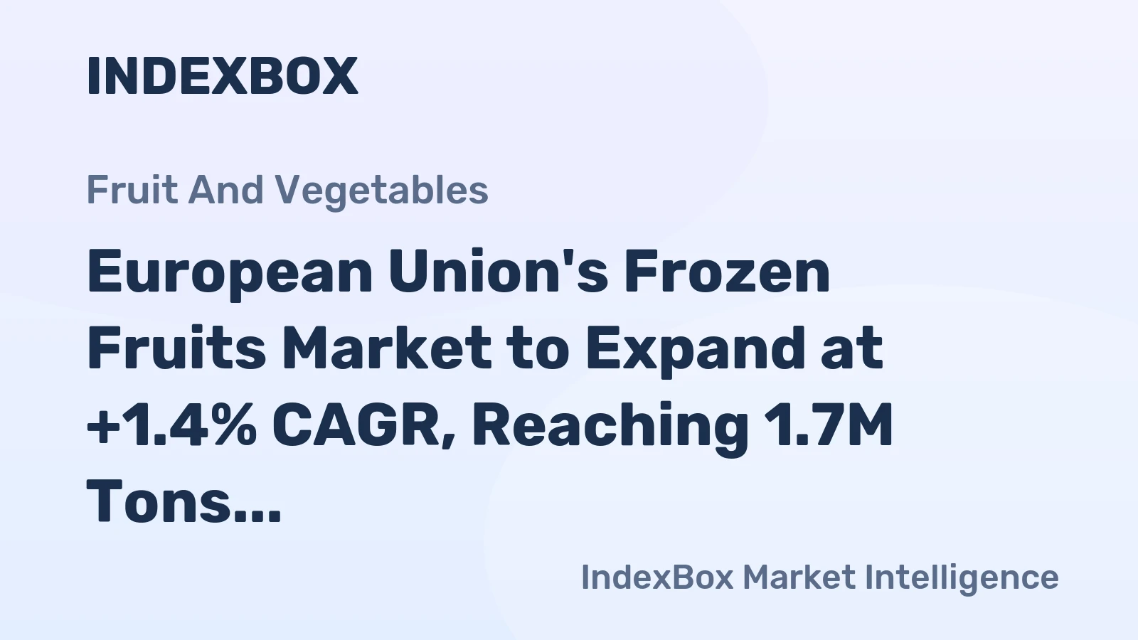 European Union's Frozen Fruits Market to Expand at +1.4% CAGR, Reaching 1.7M Tons by 2035