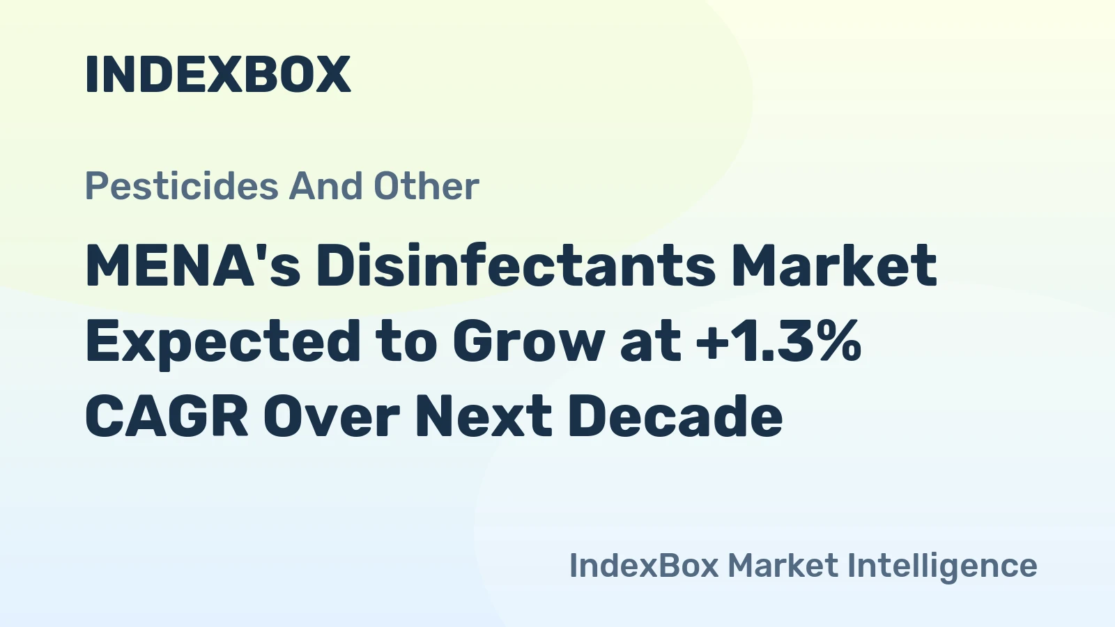 MENA's Disinfectants Market Expected to Grow at +1.3% CAGR Over Next Decade