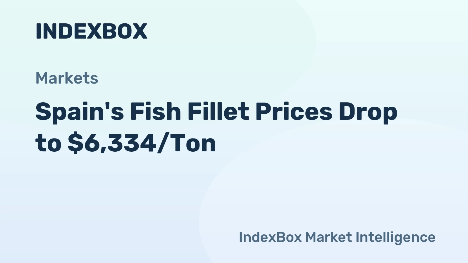 Spain's Fish Fillet Prices Drop to $6,334/Ton