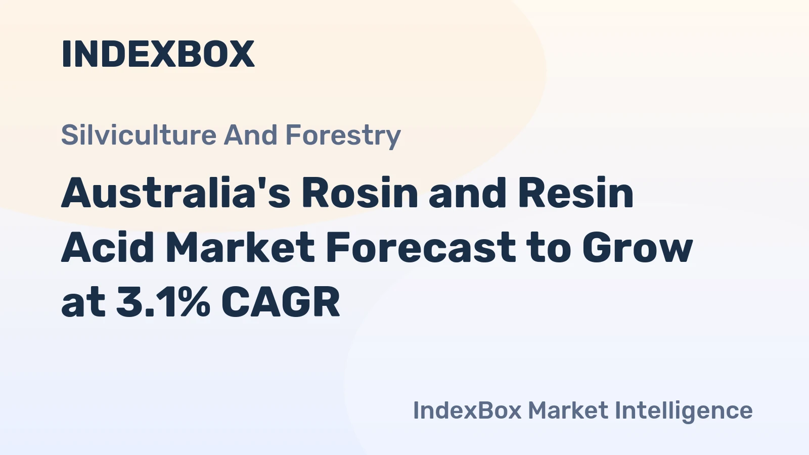 Australia's Rosin and Resin Acid Market Forecast to Grow at 3.1% CAGR