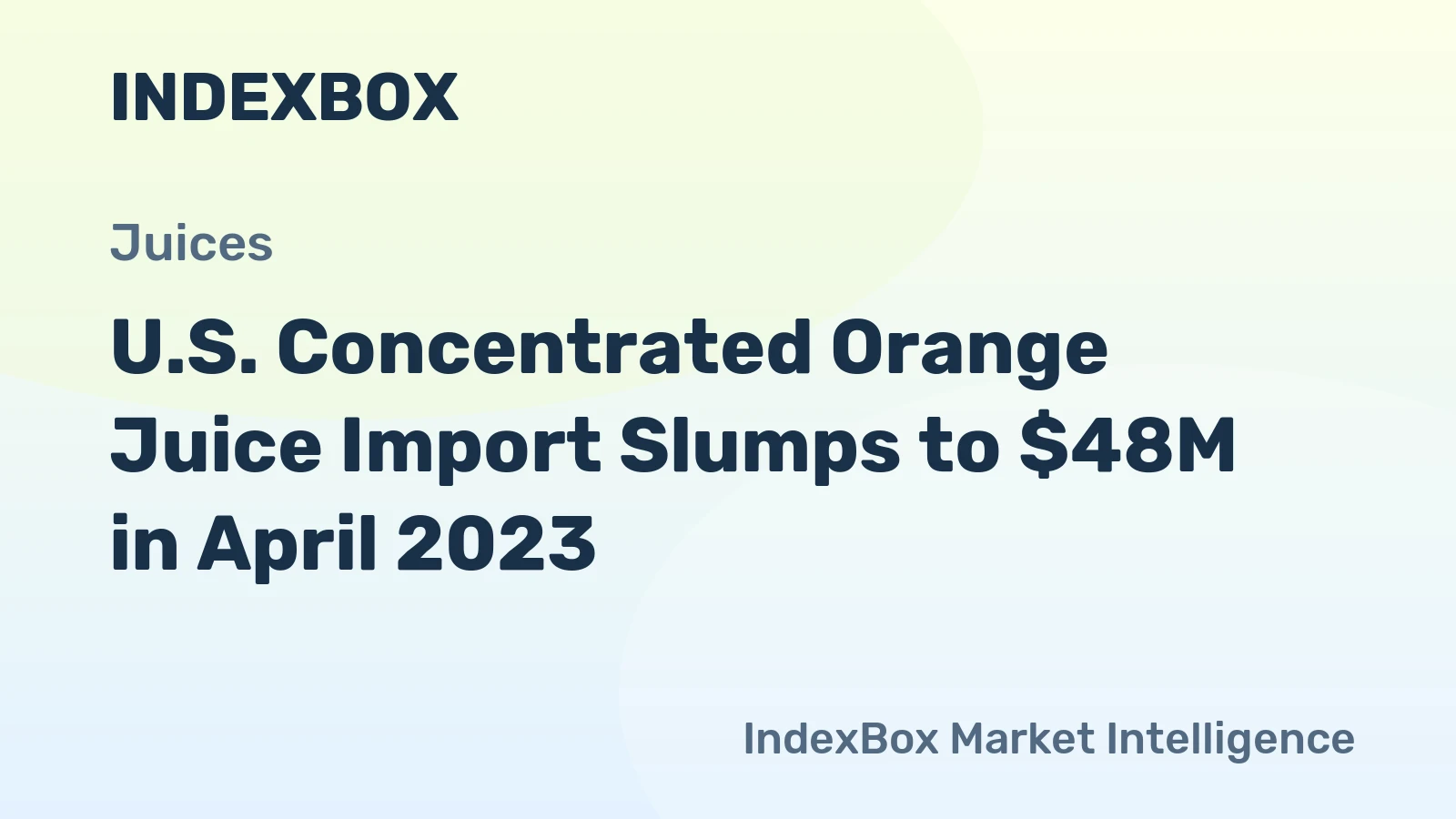 U.S. Concentrated Orange Juice Import Slumps to $48M in April 2023