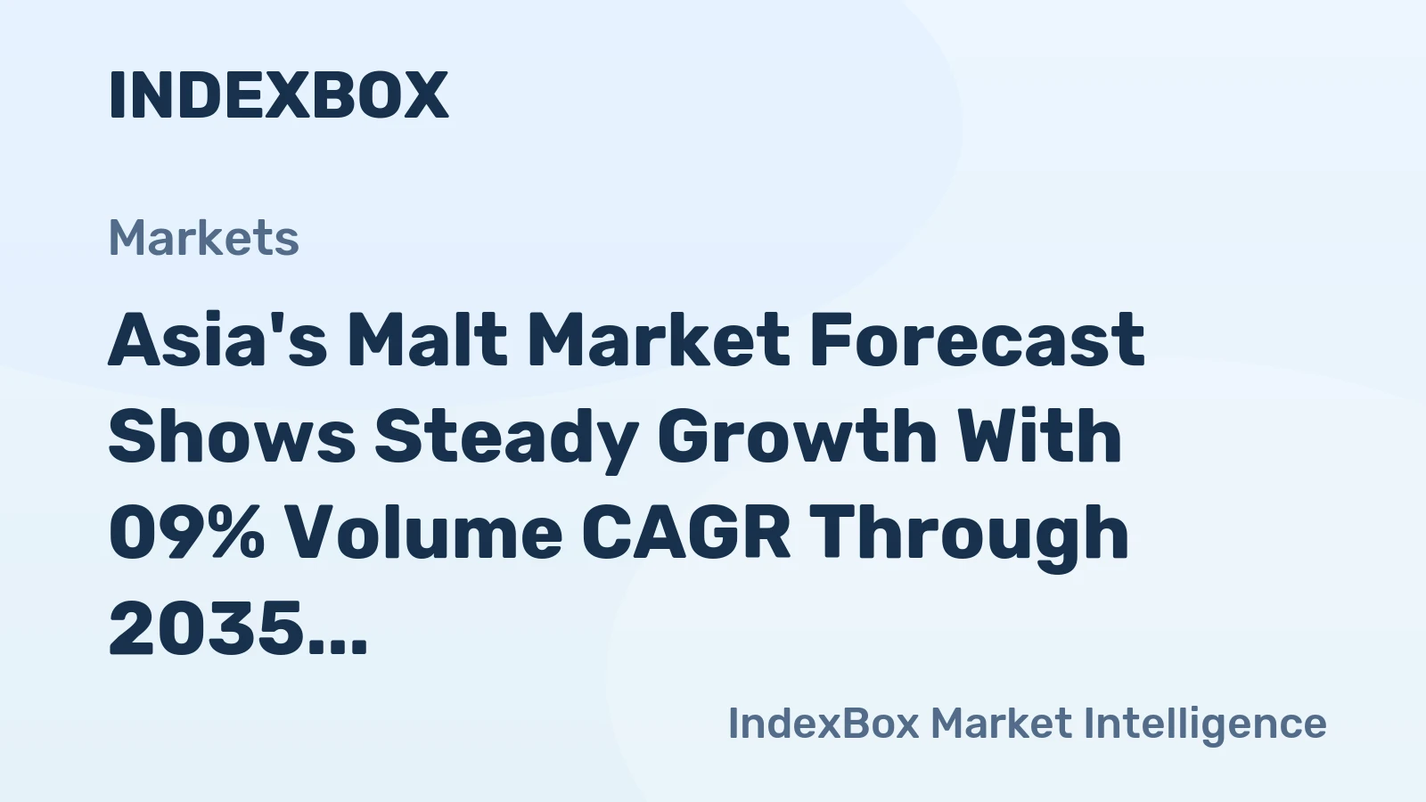 Asia's Malt Market Forecast Shows Steady Growth With 09% Volume CAGR Through 2035