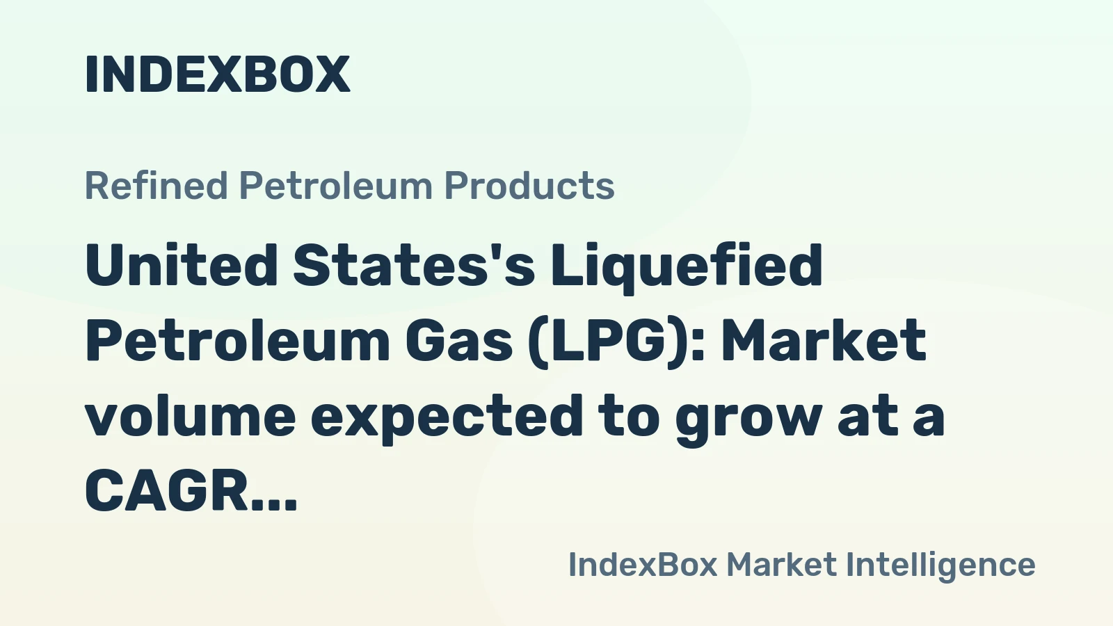 United States's Liquefied Petroleum Gas (LPG): Market volume expected to grow at a CAGR of +1.1% over the next decade