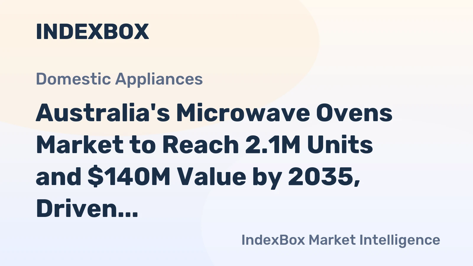 Australia's Microwave Ovens Market to Reach 2.1M Units and $140M Value by 2035, Driven by Surging Demand