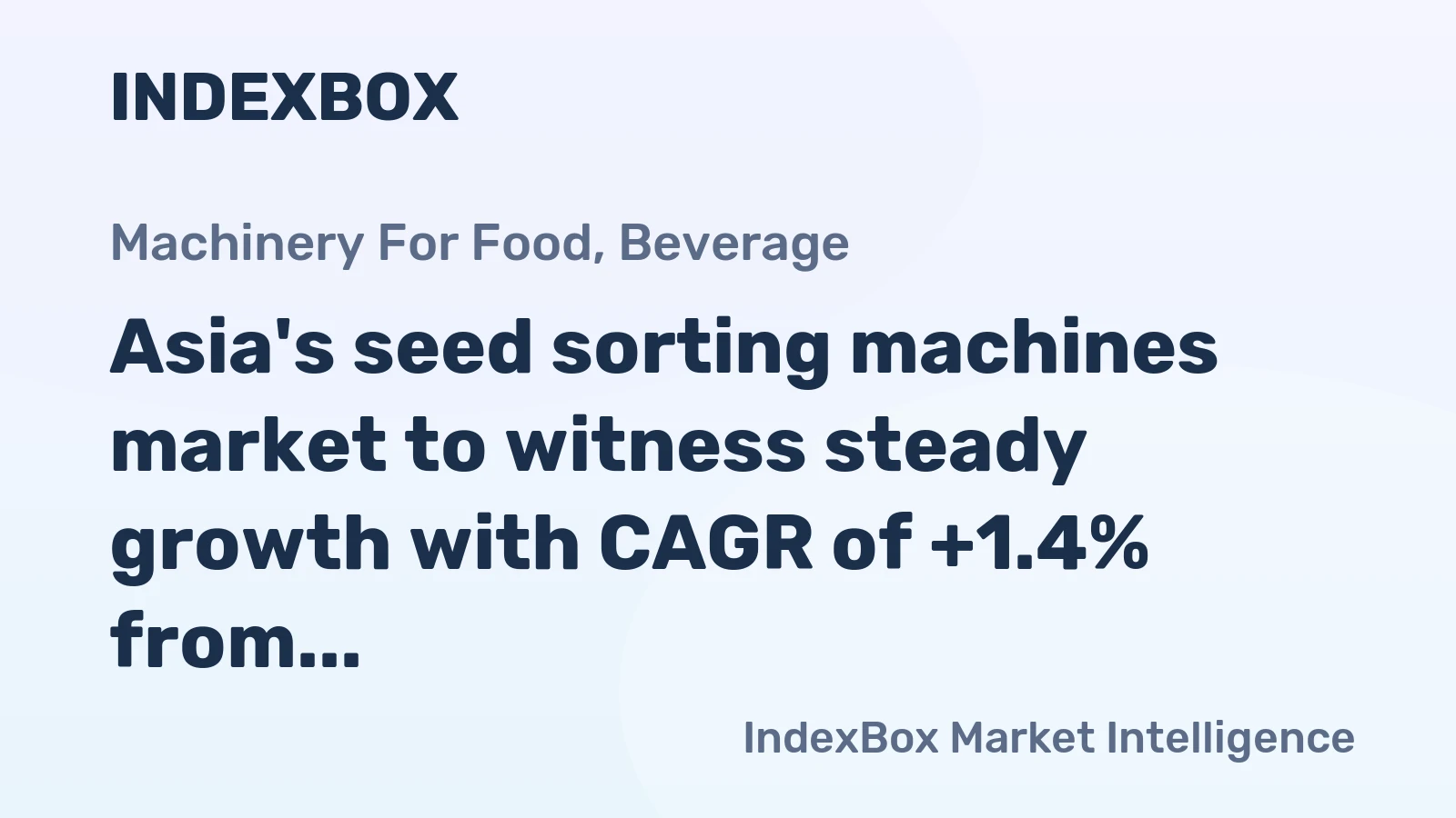 Asia's seed sorting machines market to witness steady growth with CAGR of +1.4% from 2024-2035, reaching $2.6B by 2035