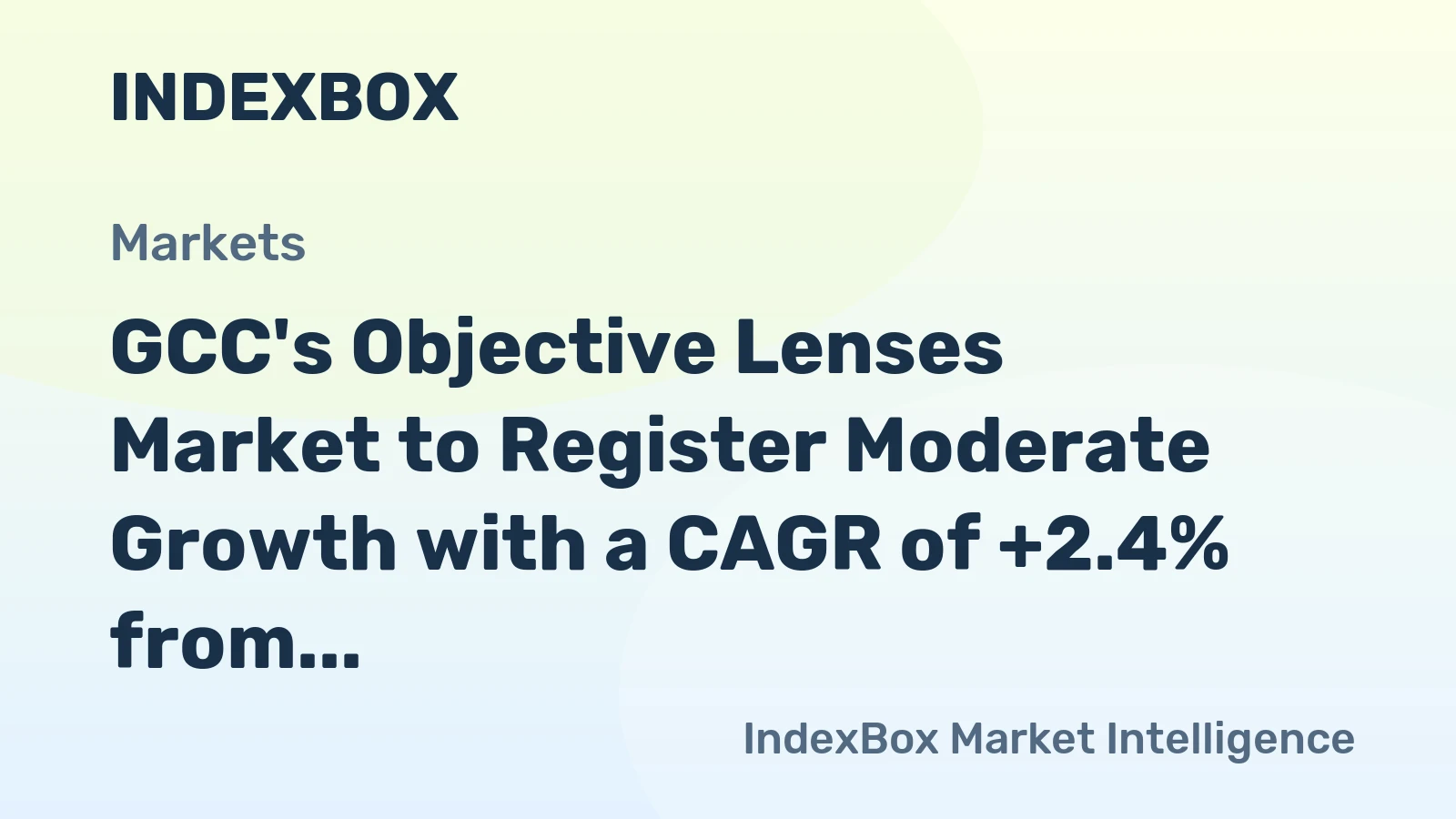 GCC's Objective Lenses Market to Register Moderate Growth with a CAGR of +2.4% from 2024-2035