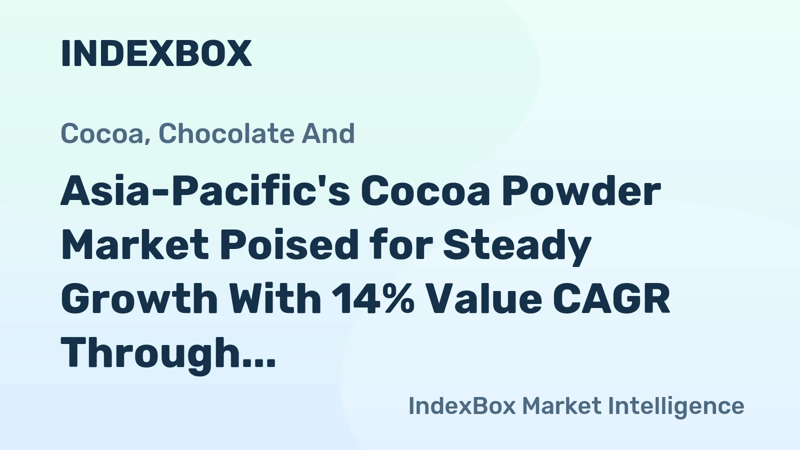 Asia-Pacific's Cocoa Powder Market Poised for Steady Growth With 14% Value CAGR Through 2035