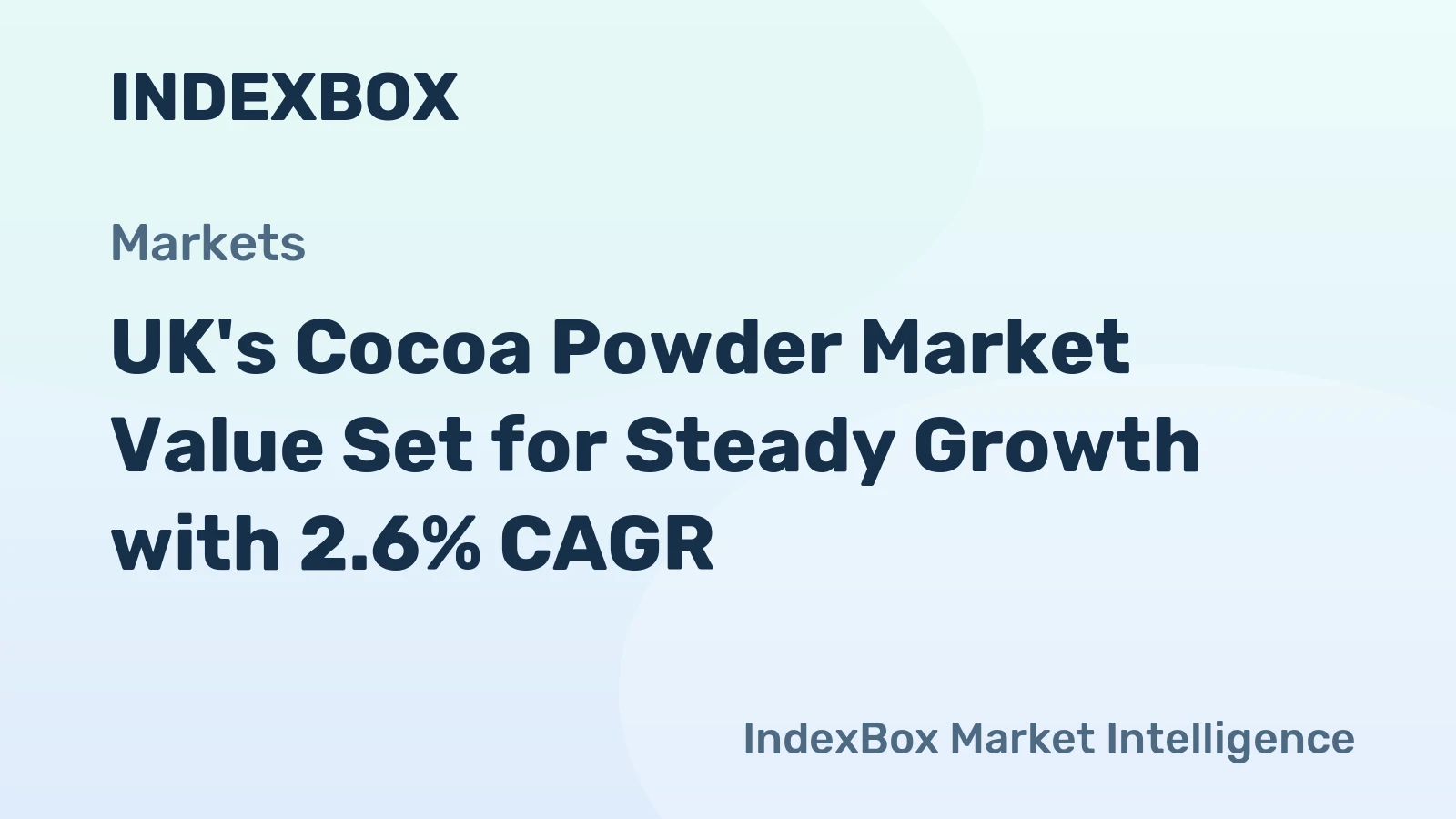 UK's Cocoa Powder Market Value Set for Steady Growth with 2.6% CAGR