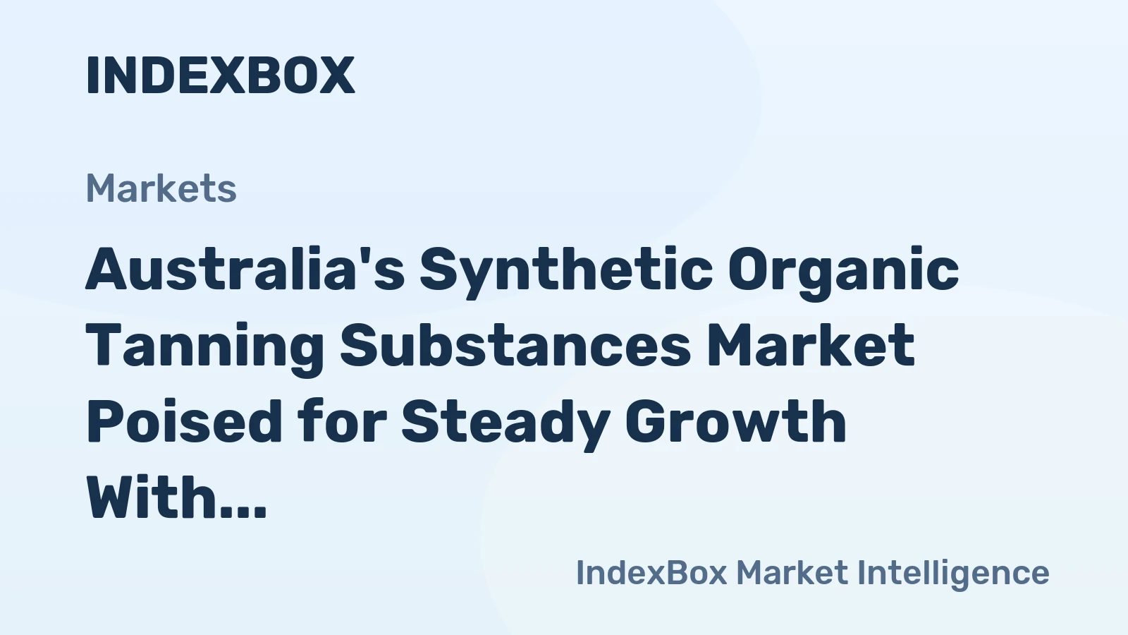 Australia's Synthetic Organic Tanning Substances Market Poised for Steady Growth With 1.5% Volume CAGR Through 2035