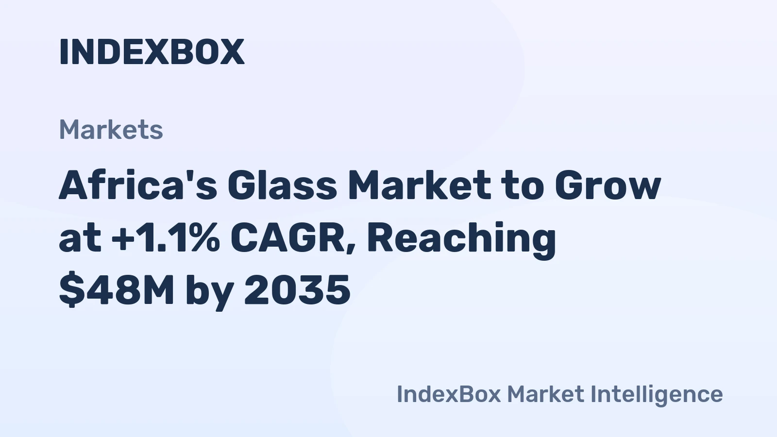 Africa's Glass Market to Grow at +1.1% CAGR, Reaching $48M by 2035