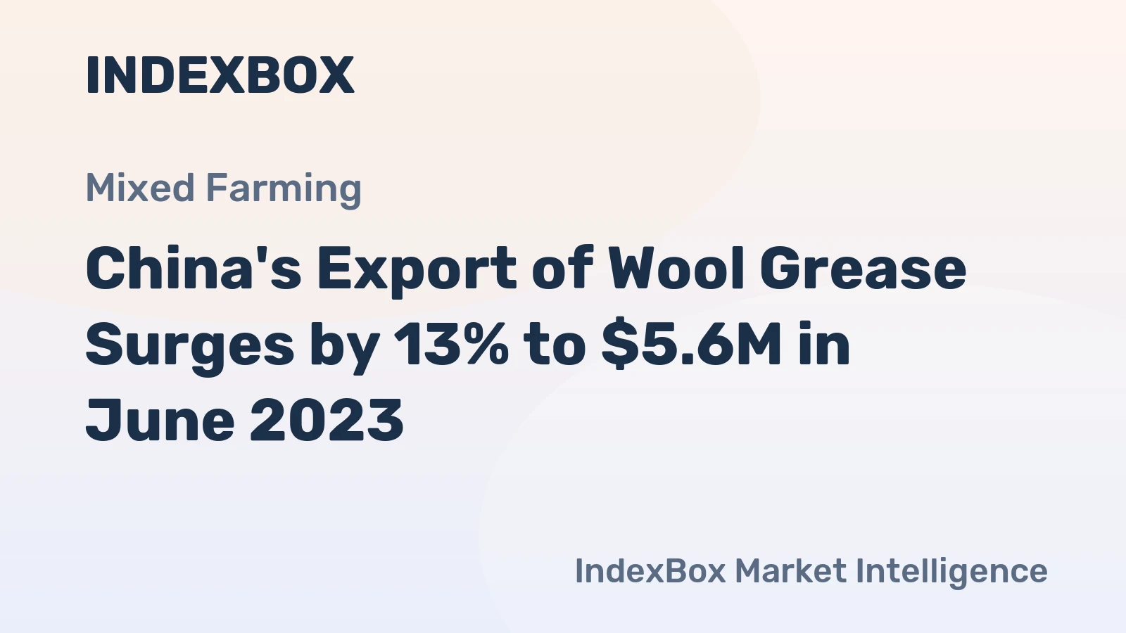 China's Export of Wool Grease Surges by 13% to $5.6M in June 2023