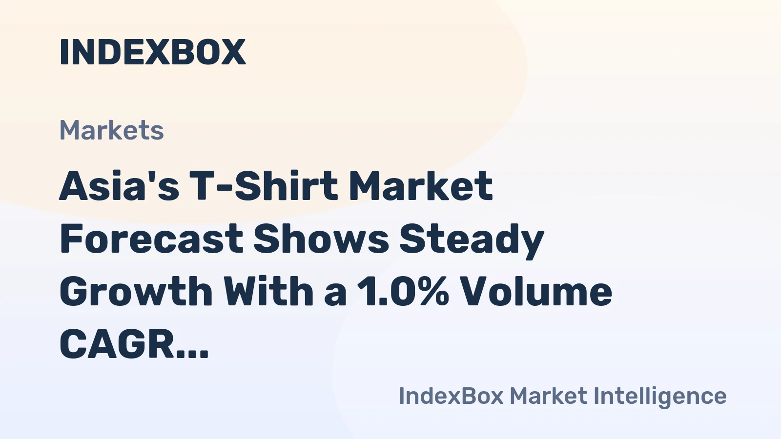 Asia's T-Shirt Market Forecast Shows Steady Growth With a 1.0% Volume CAGR Through 2035