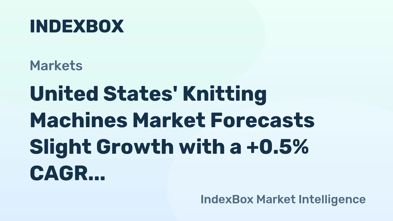 United States' Knitting Machines Market Forecasts Slight Growth with a +0.5% CAGR Through 2035