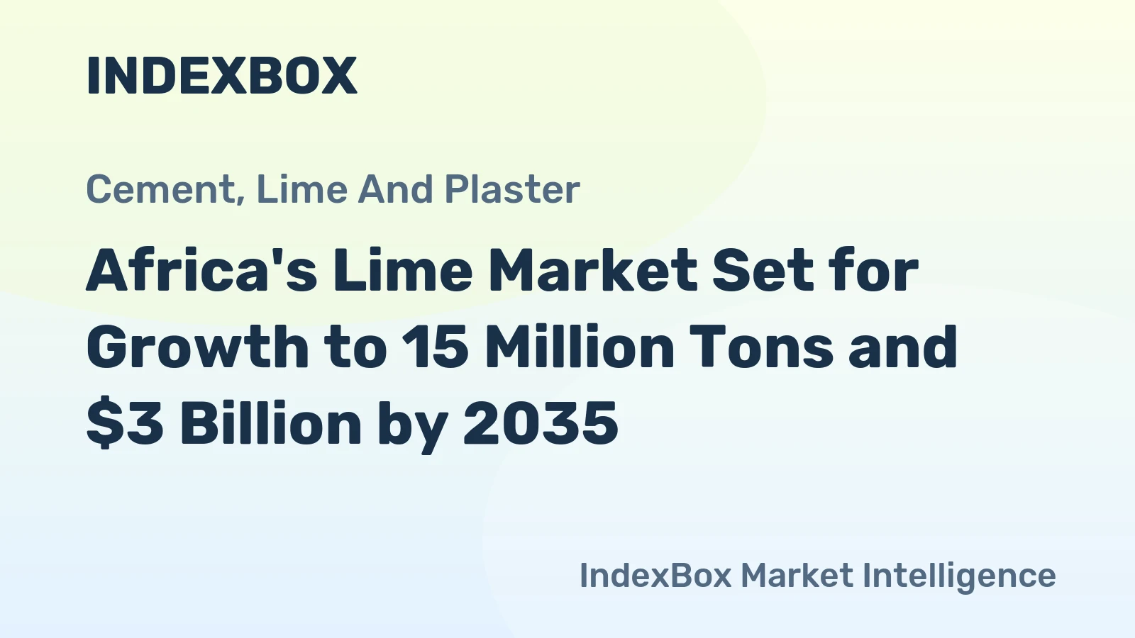 Africa's Lime Market Set for Growth to 15 Million Tons and $3 Billion by 2035