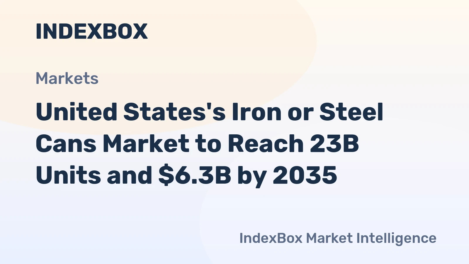 United States's Iron or Steel Cans Market to Reach 23B Units and $6.3B by 2035