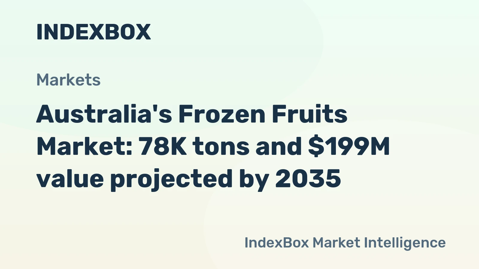 Australia's Frozen Fruits Market: 78K tons and $199M value projected by 2035