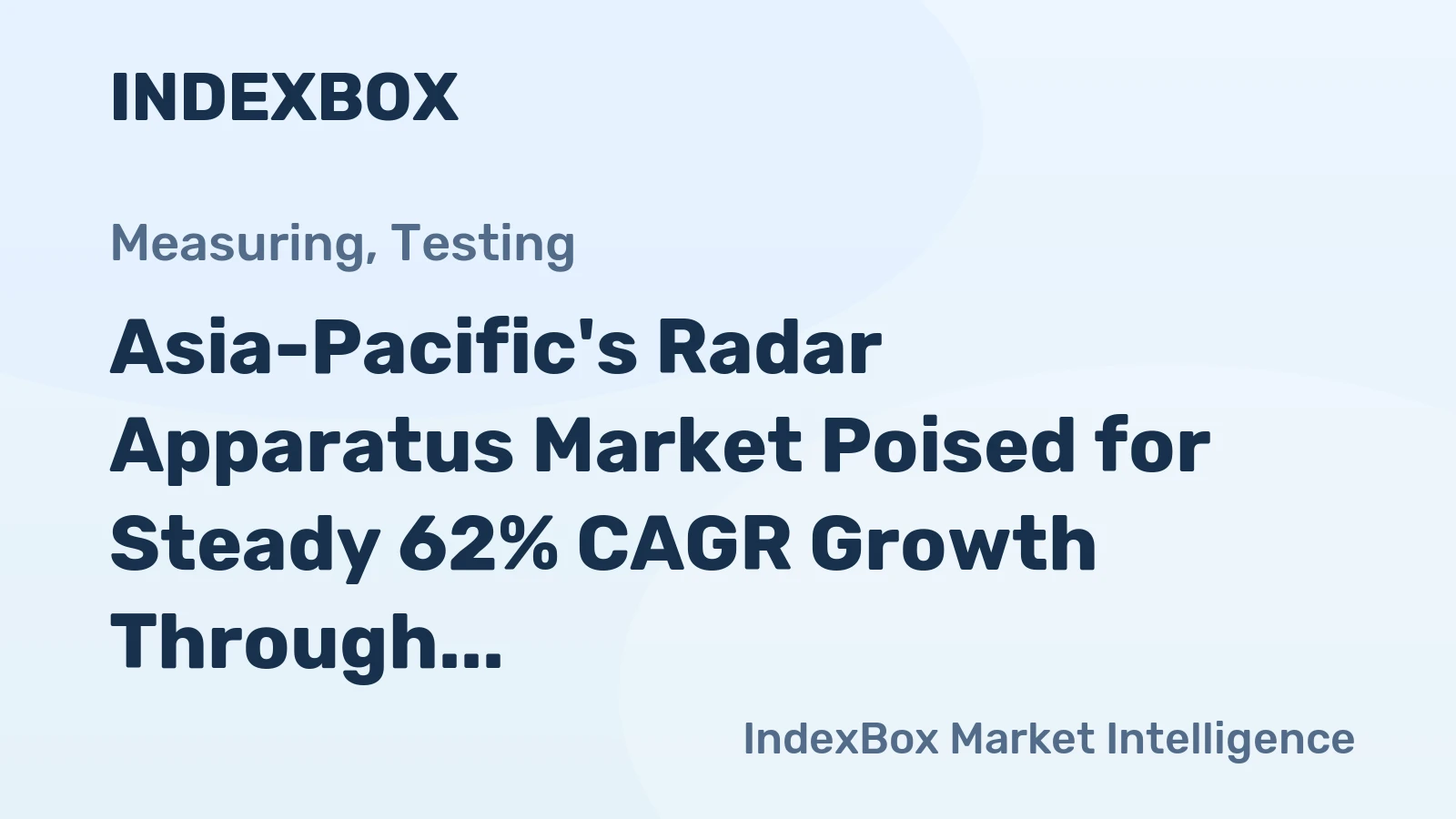 Asia-Pacific's Radar Apparatus Market Poised for Steady 62% CAGR Growth Through 2035