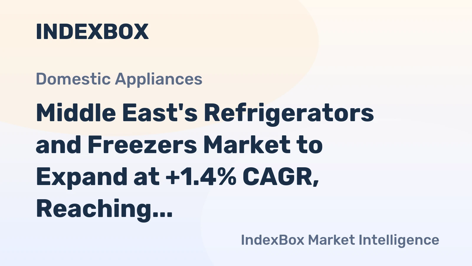Middle East's Refrigerators and Freezers Market to Expand at +1.4% CAGR, Reaching 25M Units by 2035