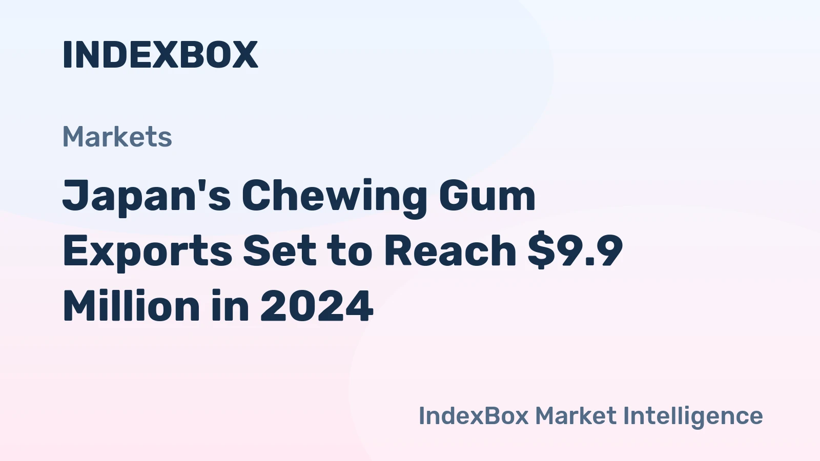 Japan's Chewing Gum Exports Set to Reach $9.9 Million in 2024