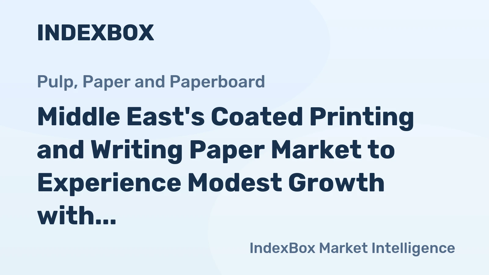 Middle East's Coated Printing and Writing Paper Market to Experience Modest Growth with Anticipated CAGR of +1.7% from 2024 to 2035