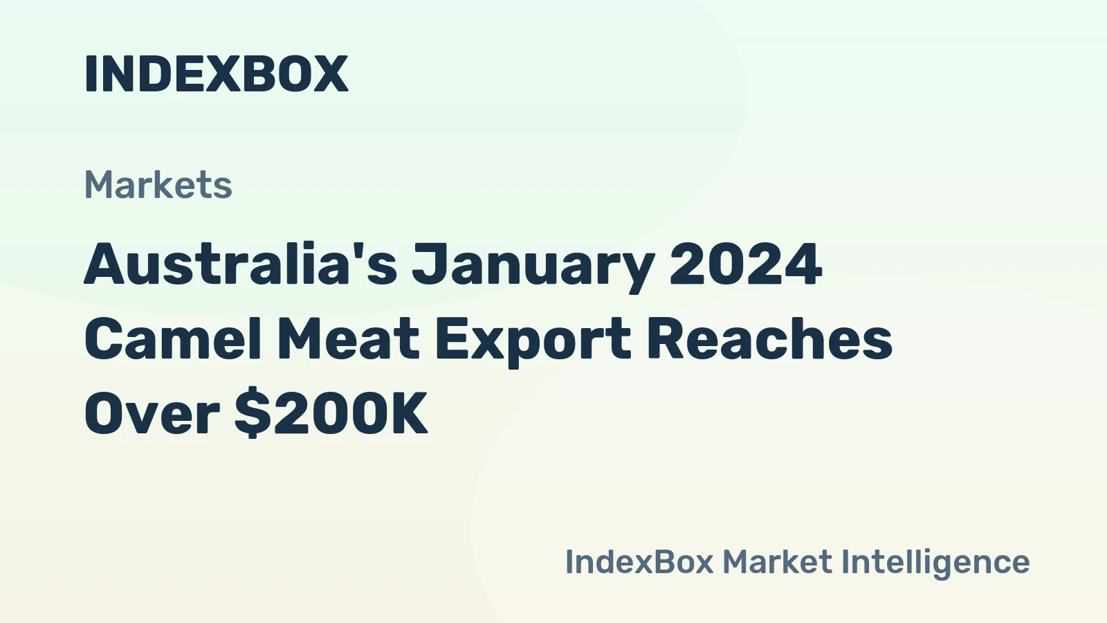 Australia's January 2024 Camel Meat Export Reaches Over $200K