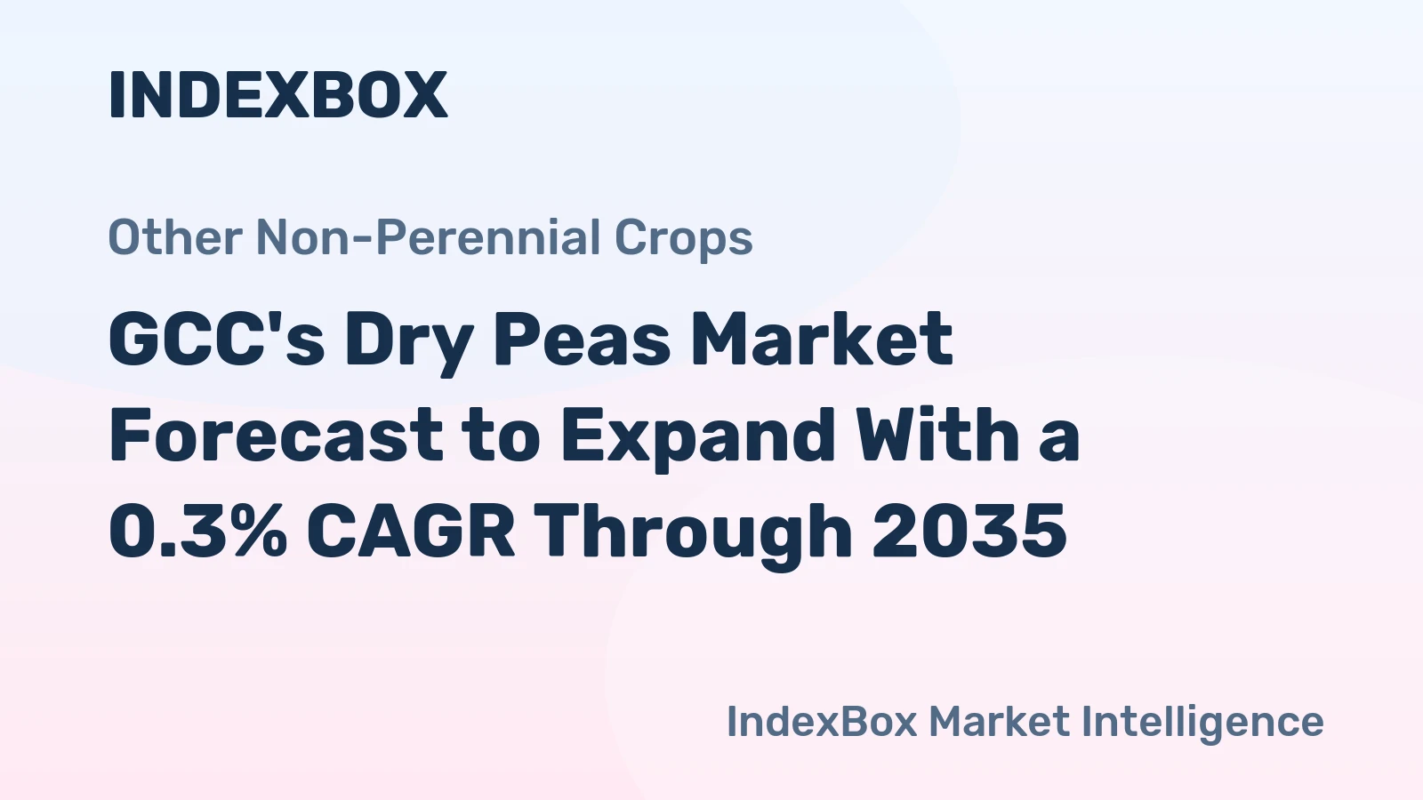 GCC's Dry Peas Market Forecast to Expand With a 0.3% CAGR Through 2035
