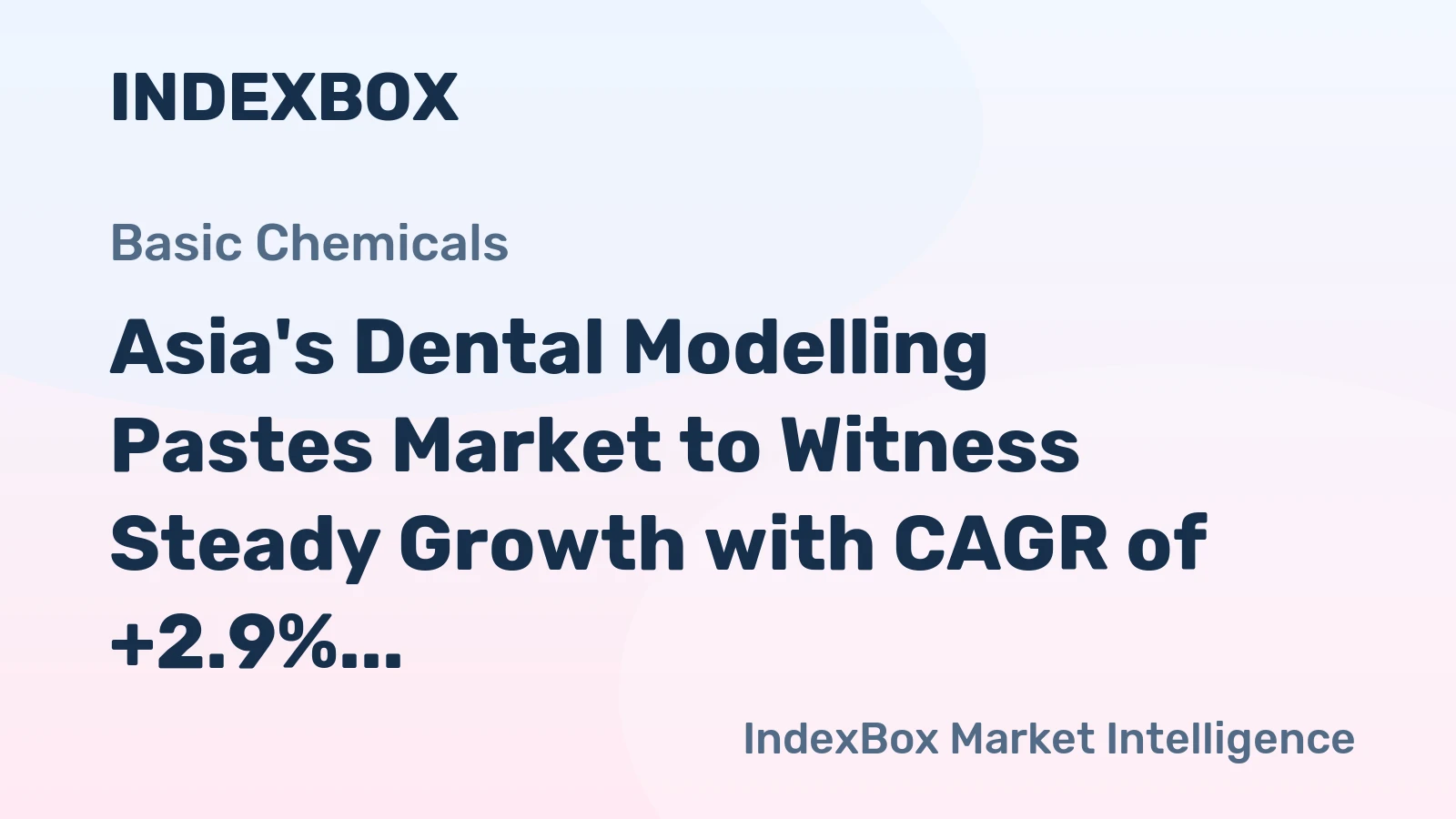 Asia's Dental Modelling Pastes Market to Witness Steady Growth with CAGR of +2.9% through 2035