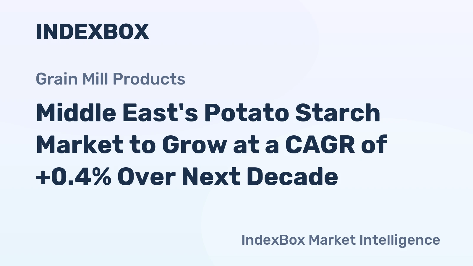 Middle East's Potato Starch Market to Grow at a CAGR of +0.4% Over Next Decade