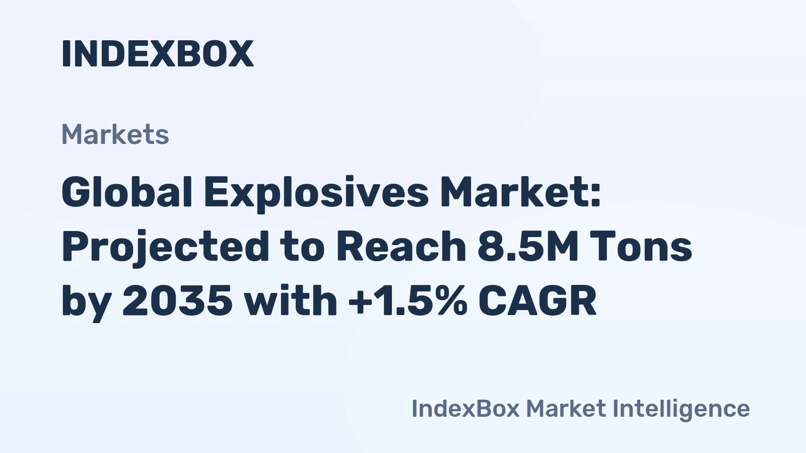 Global Explosives Market: Projected to Reach 8.5M Tons by 2035 with +1.5% CAGR