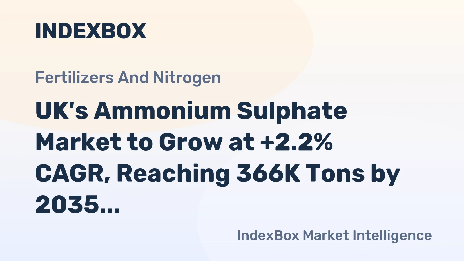 UK's Ammonium Sulphate Market to Grow at +2.2% CAGR, Reaching 366K Tons by 2035