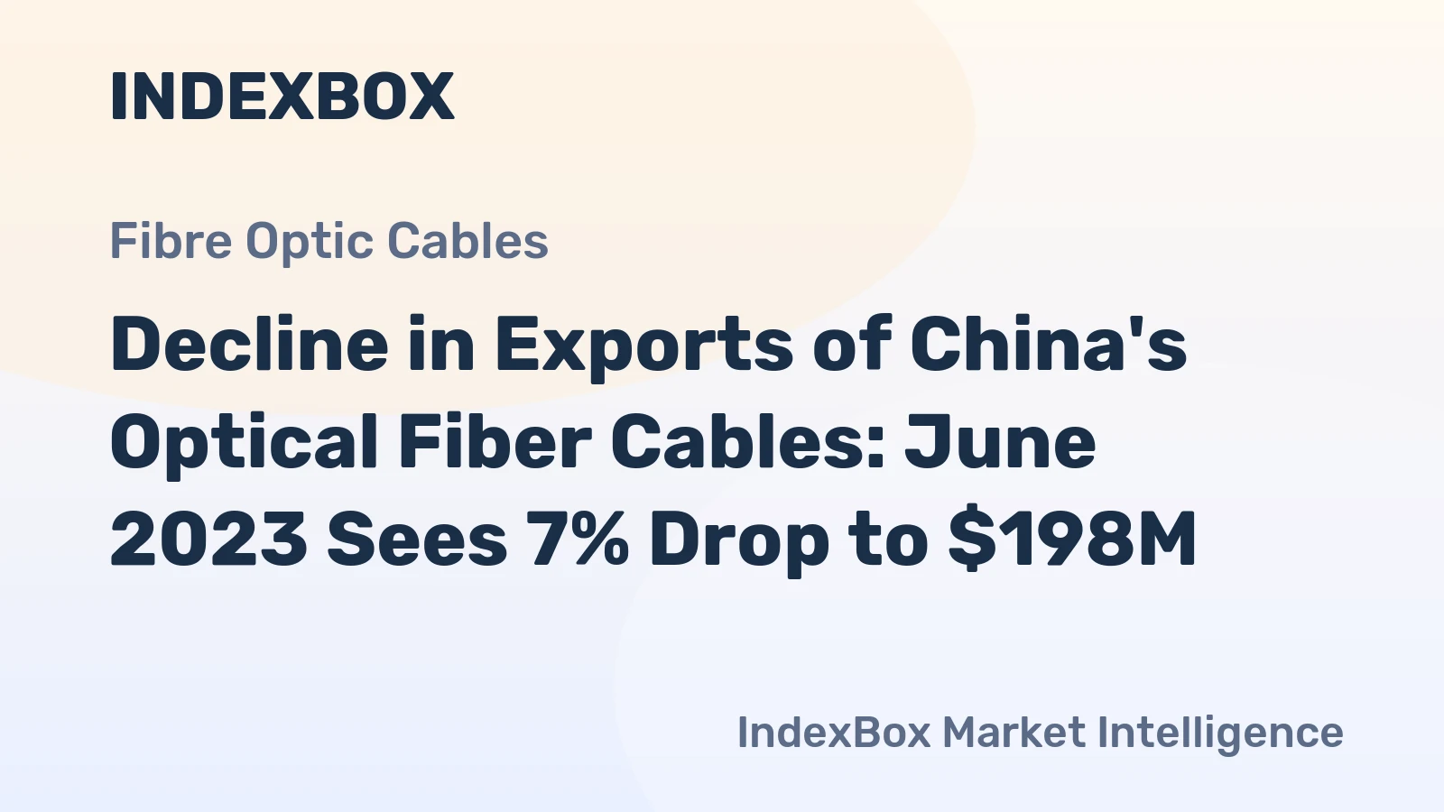 Decline in Exports of China's Optical Fiber Cables: June 2023 Sees 7% Drop to $198M