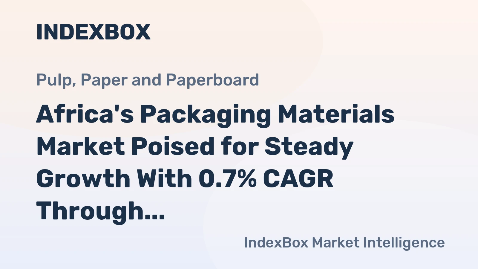 Africa's Packaging Materials Market Poised for Steady Growth With 0.7% CAGR Through 2035