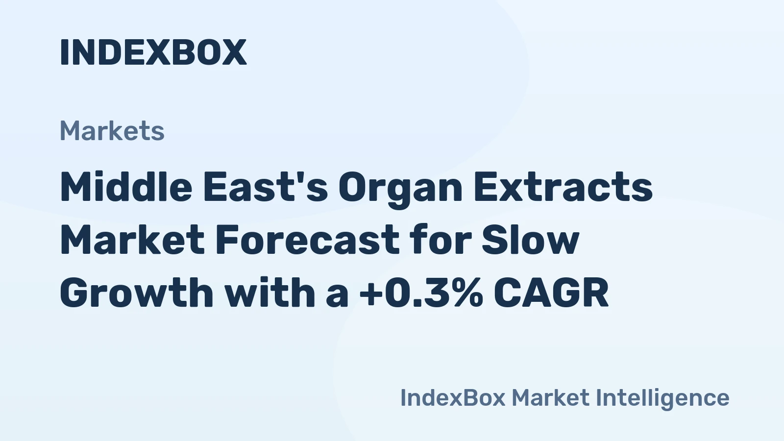 Middle East's Organ Extracts Market Forecast for Slow Growth with a +0.3% CAGR