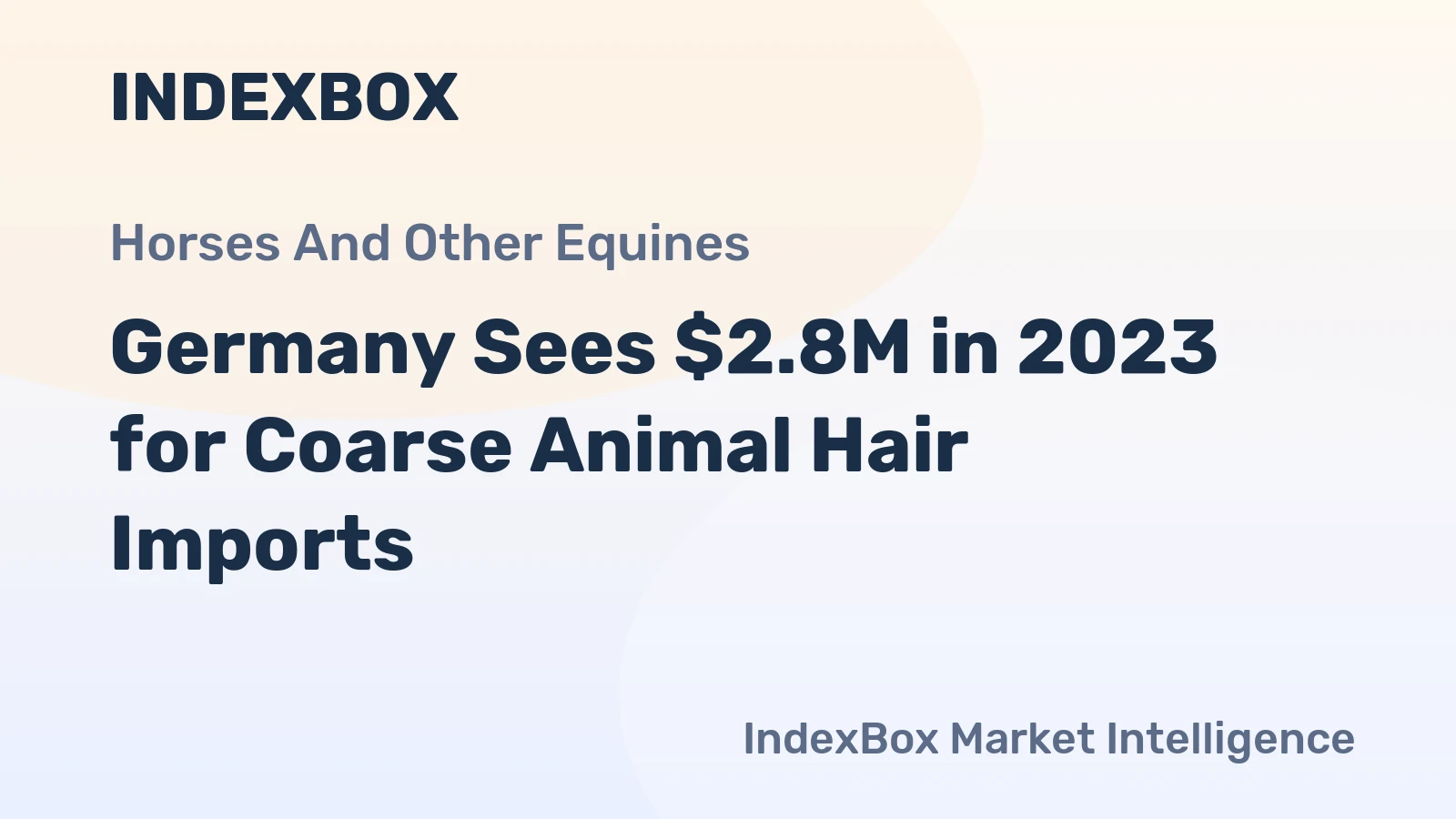 Germany Sees $2.8M in 2023 for Coarse Animal Hair Imports