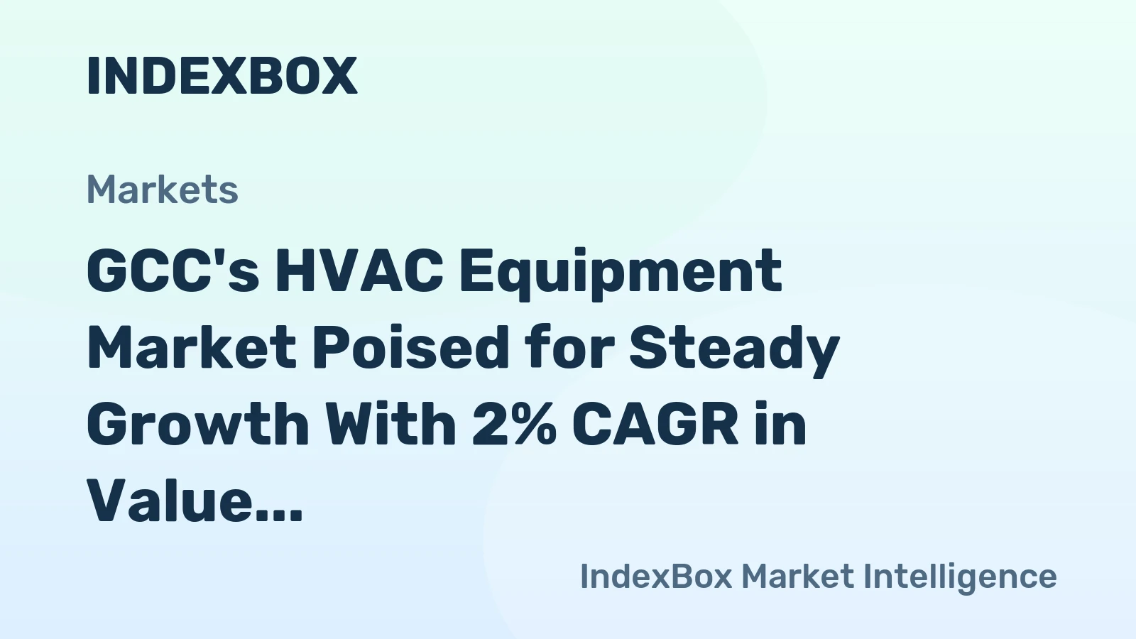GCC's HVAC Equipment Market Poised for Steady Growth With 2% CAGR in Value Through 2035