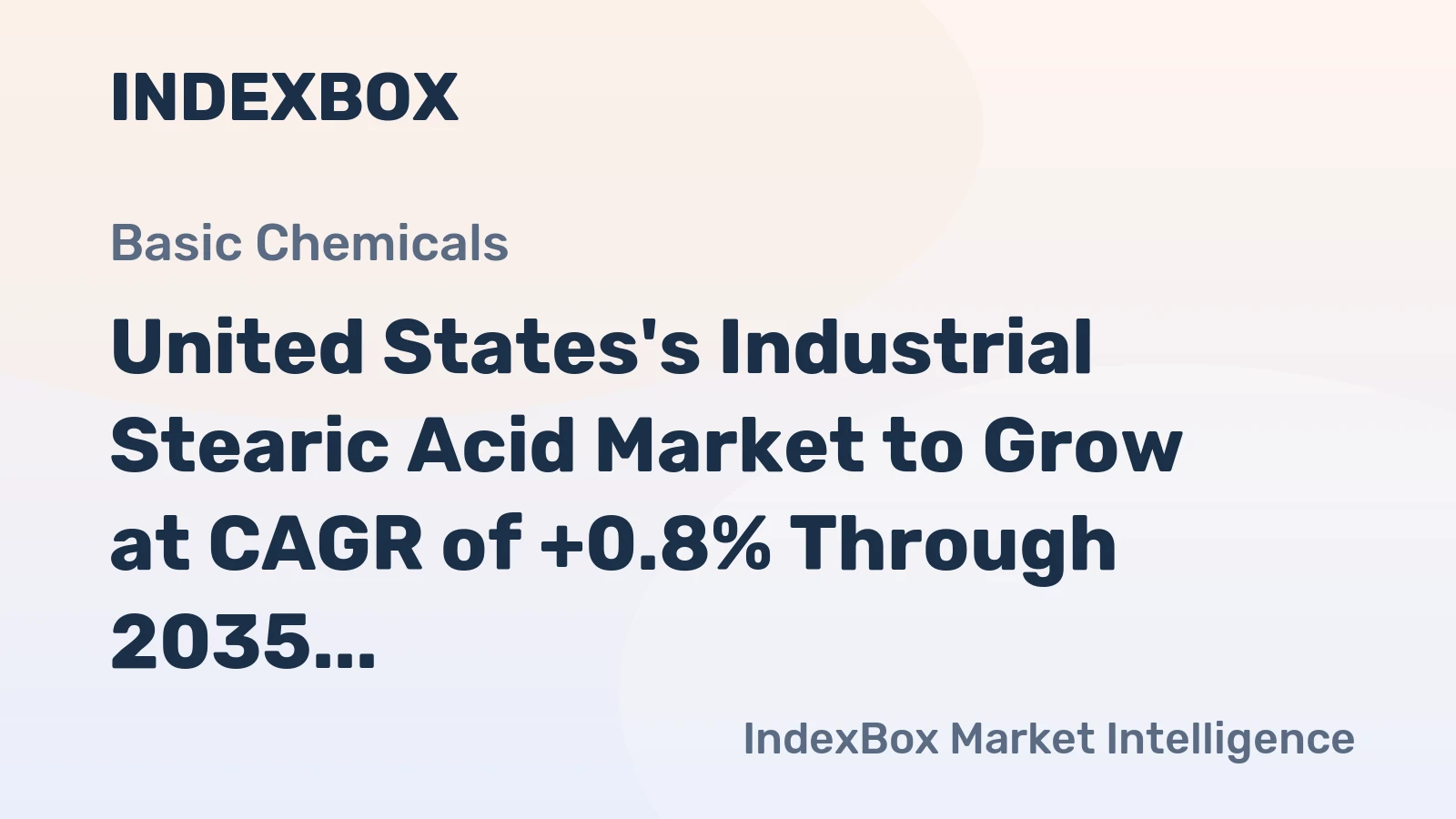 United States's Industrial Stearic Acid Market to Grow at CAGR of +0.8% Through 2035