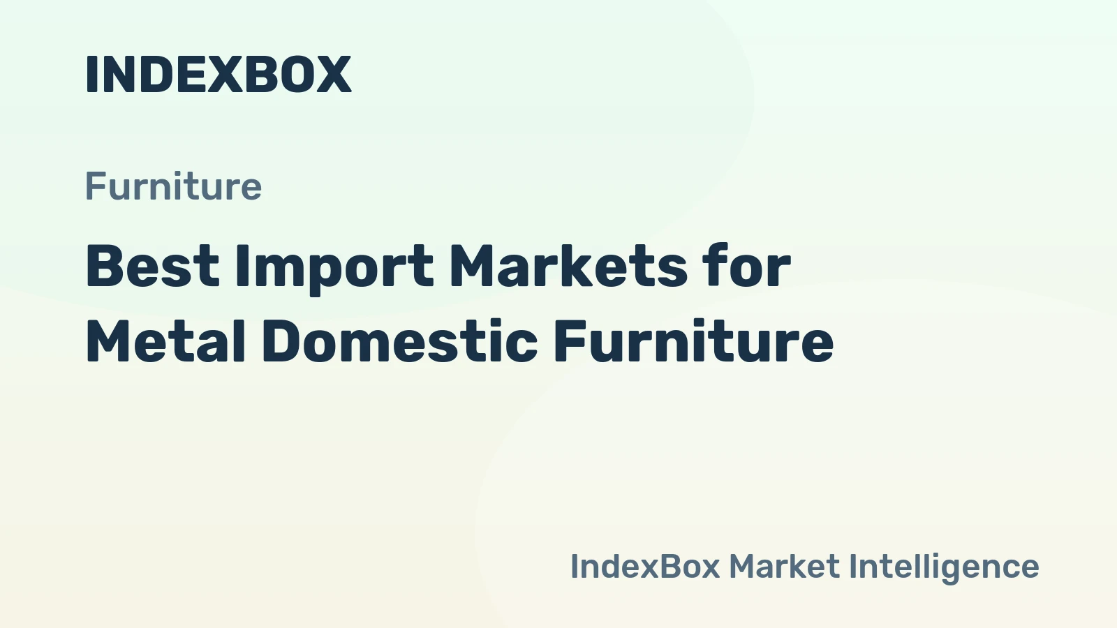 Best Import Markets for Metal Domestic Furniture