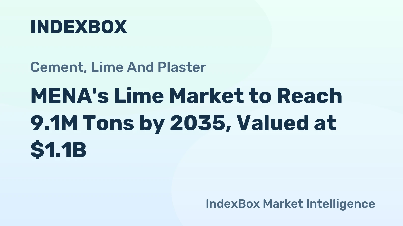 MENA's Lime Market to Reach 9.1M Tons by 2035, Valued at $1.1B