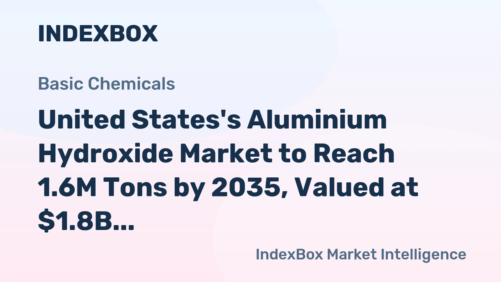 United States's Aluminium Hydroxide Market to Reach 1.6M Tons by 2035, Valued at $1.8B
