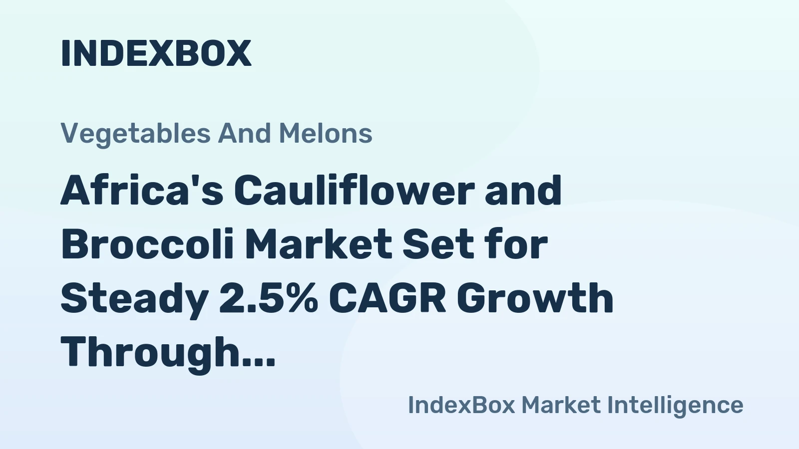 Africa's Cauliflower and Broccoli Market Set for Steady 2.5% CAGR Growth Through 2035