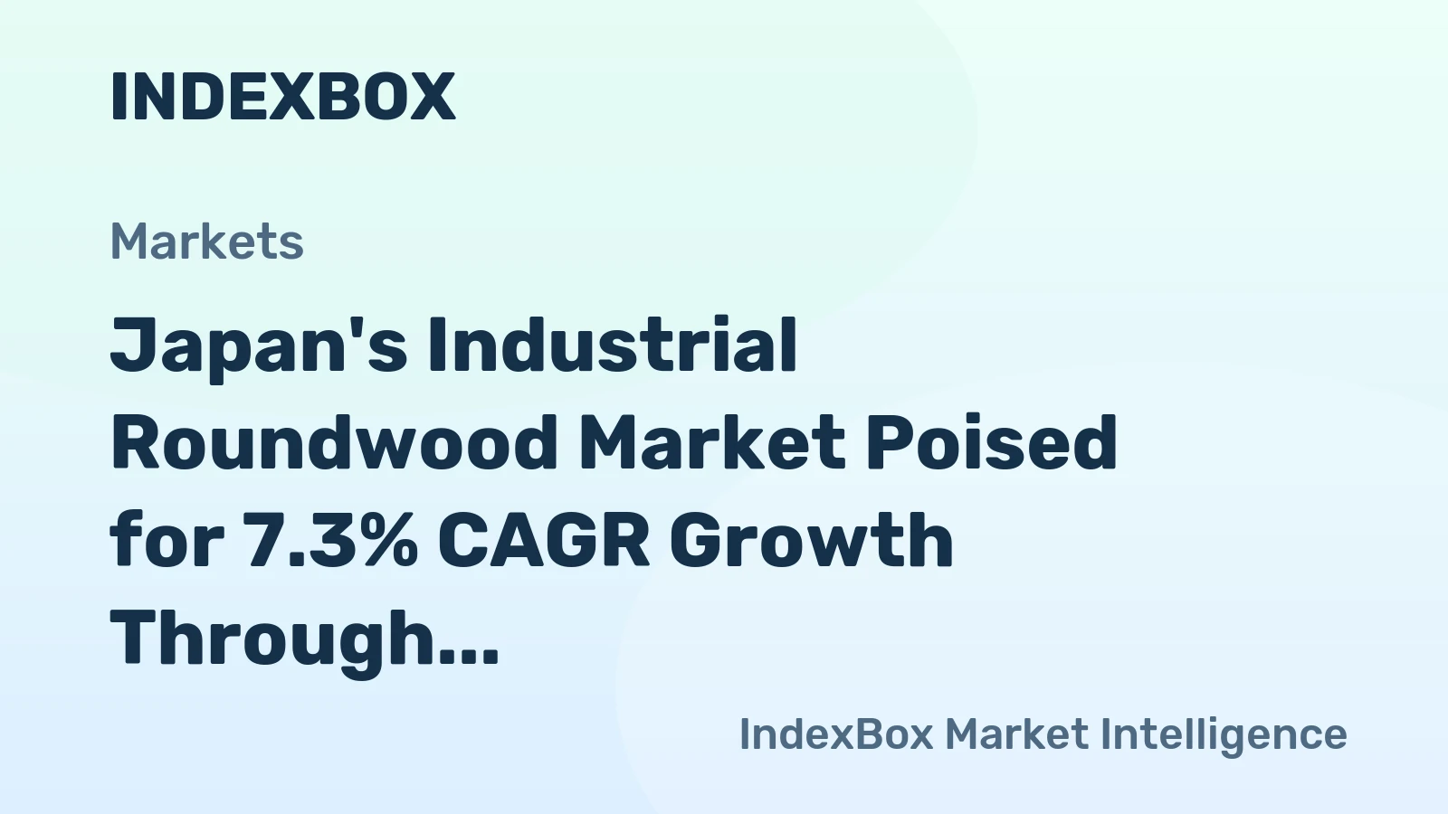 Japan's Industrial Roundwood Market Poised for 7.3% CAGR Growth Through 2035