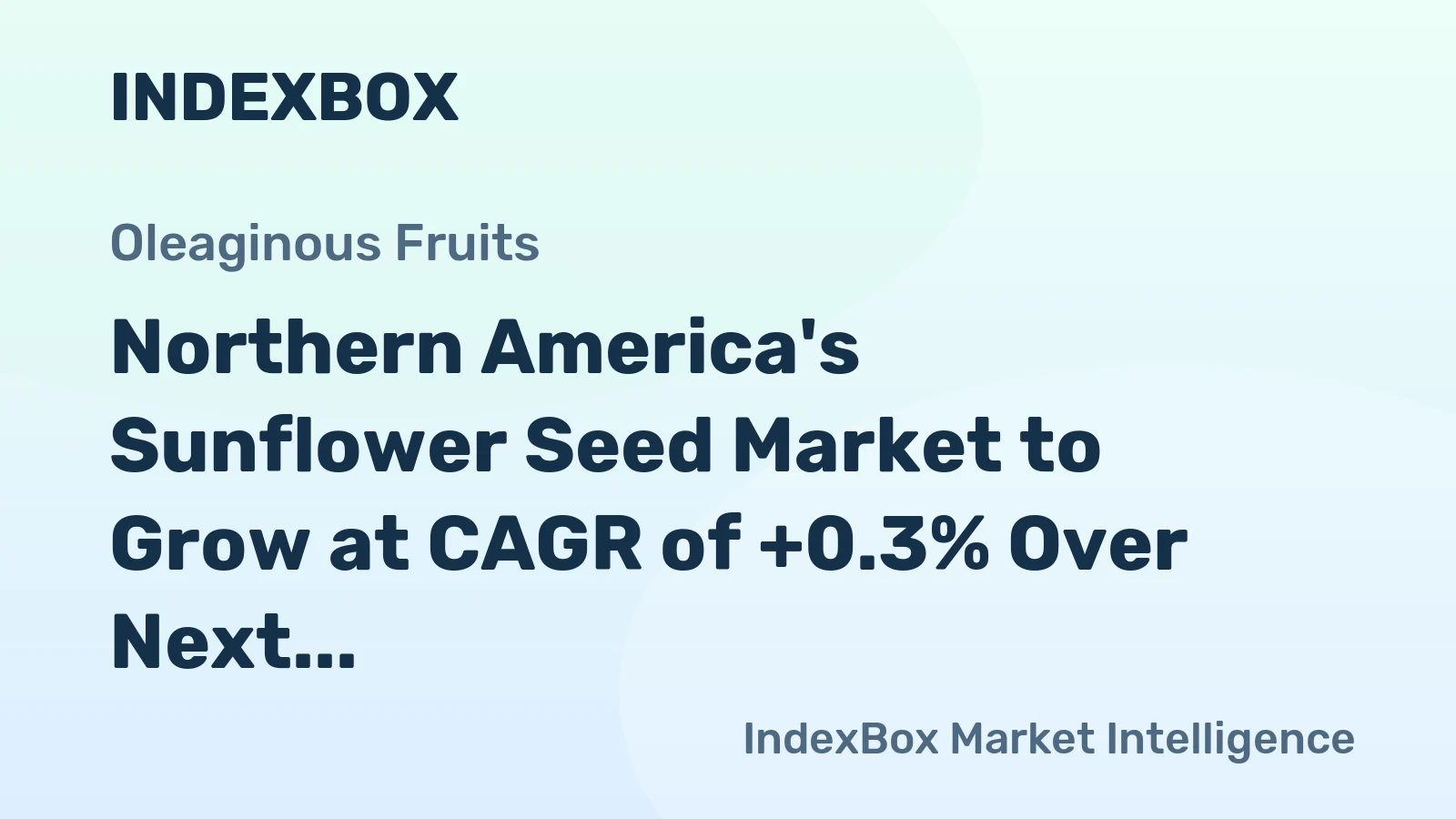 Northern America's Sunflower Seed Market to Grow at CAGR of +0.3% Over Next Decade