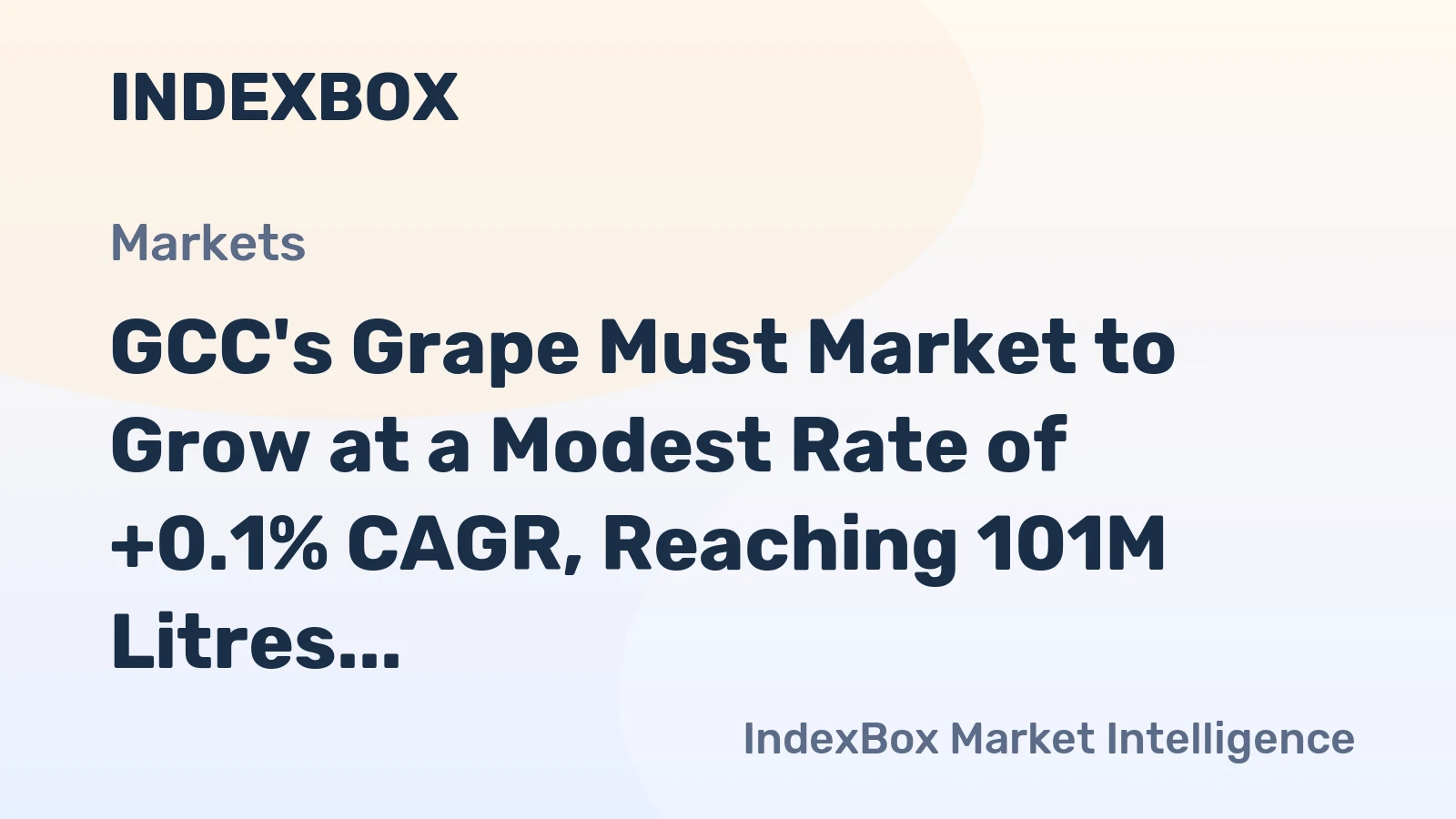 GCC's Grape Must Market to Grow at a Modest Rate of +0.1% CAGR, Reaching 101M Litres by 2035