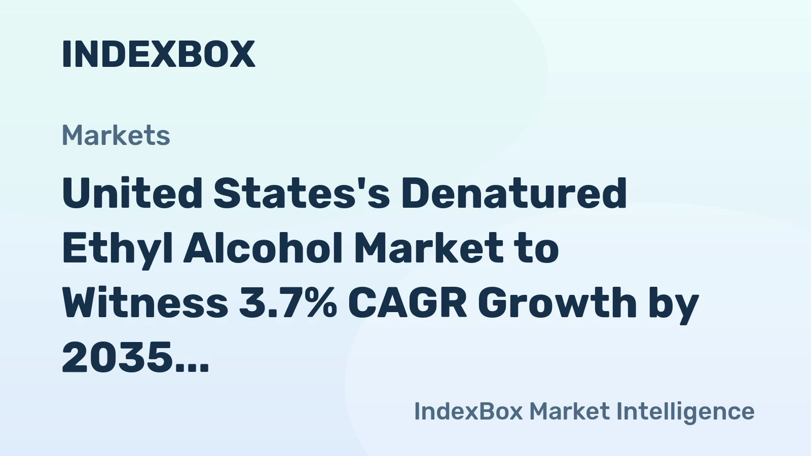 United States's Denatured Ethyl Alcohol Market to Witness 3.7% CAGR Growth by 2035
