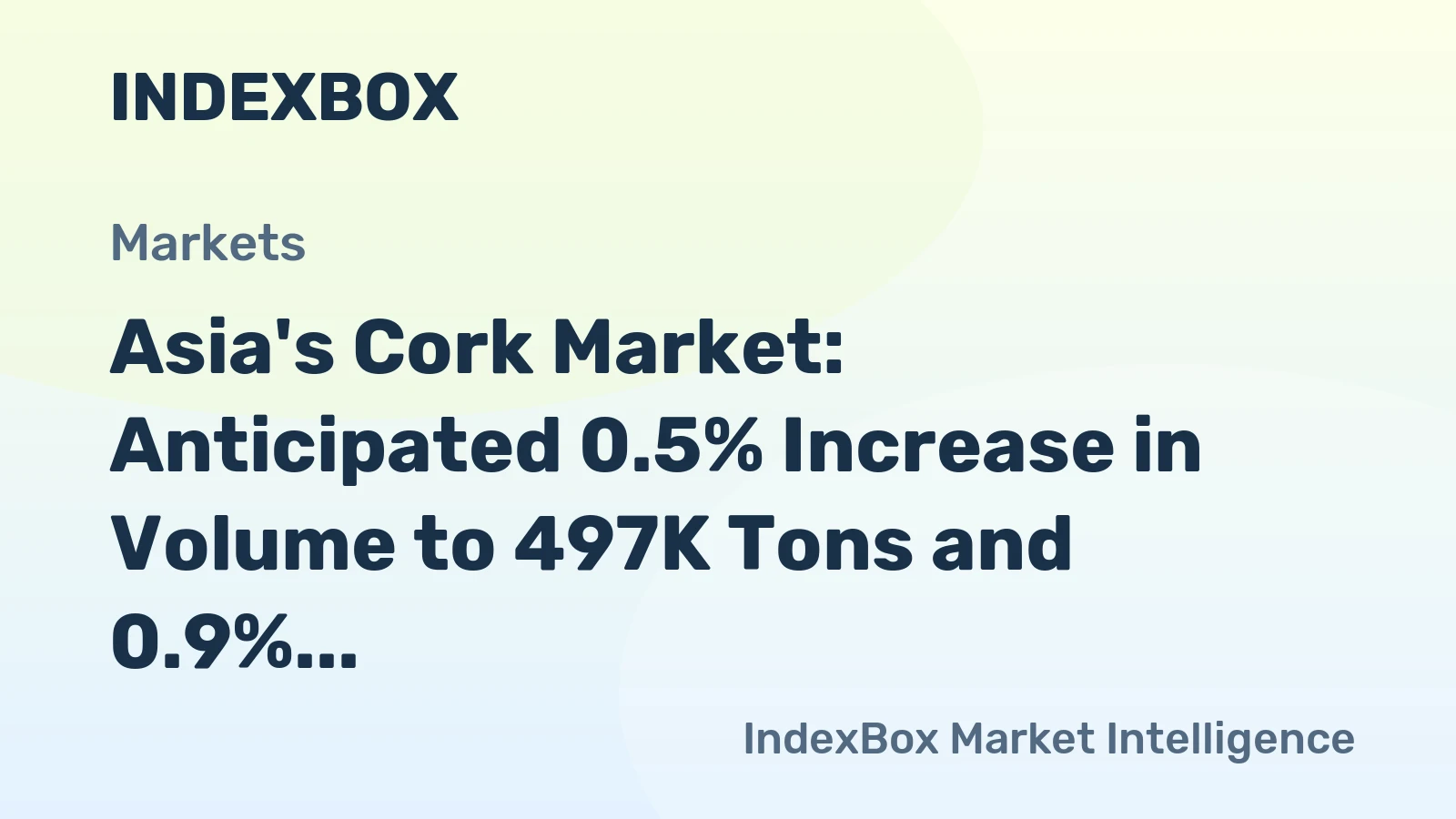 Asia's Cork Market: Anticipated 0.5% Increase in Volume to 497K Tons and 0.9% Increase in Value to $5.8B by 2035
