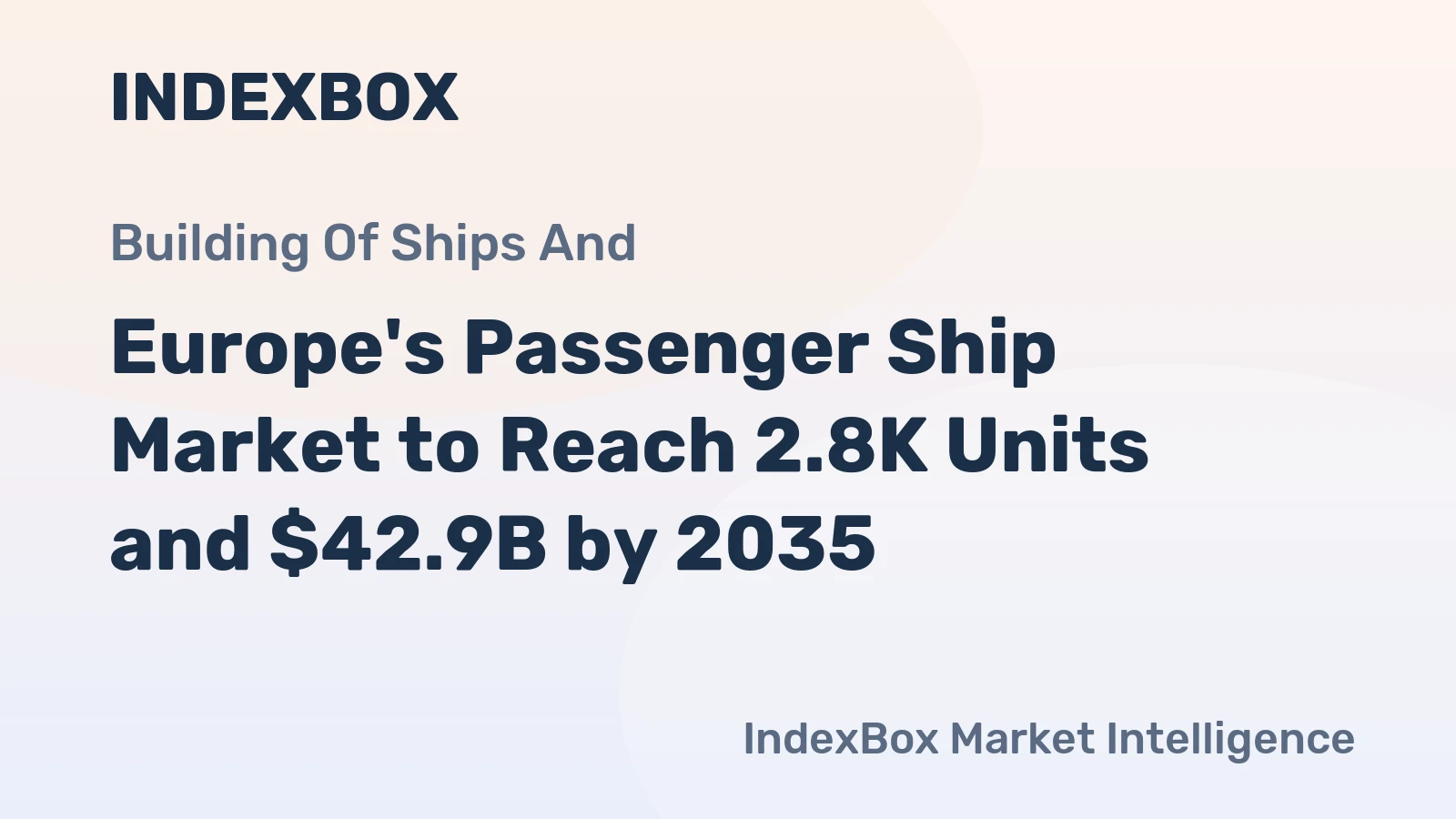 Europe's Passenger Ship Market to Reach 2.8K Units and $42.9B by 2035