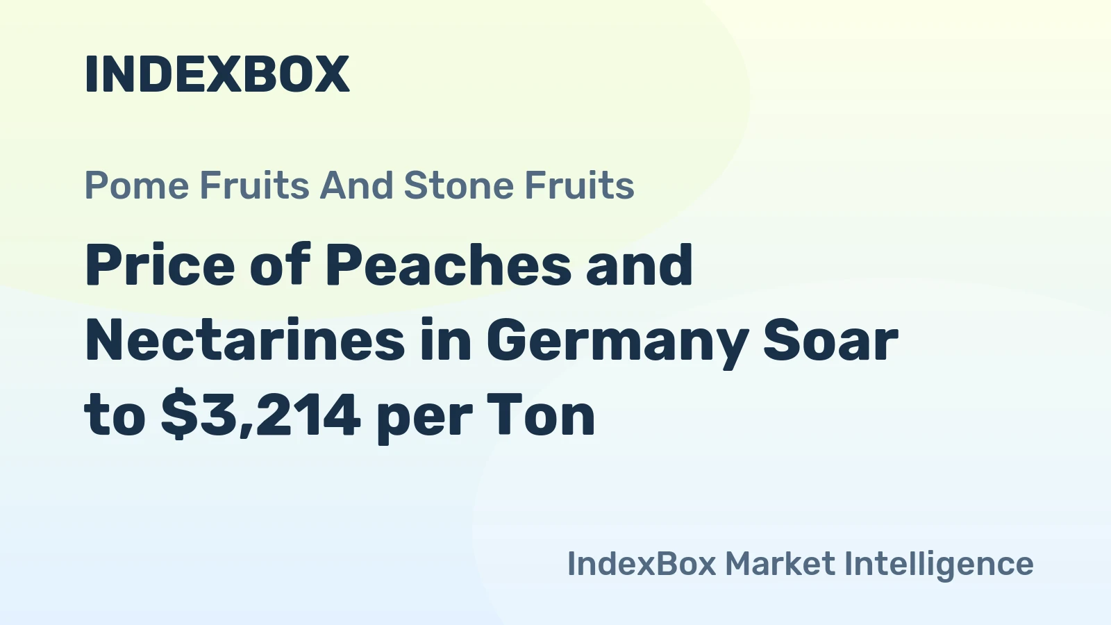 Price of Peaches and Nectarines in Germany Soar to $3,214 per Ton