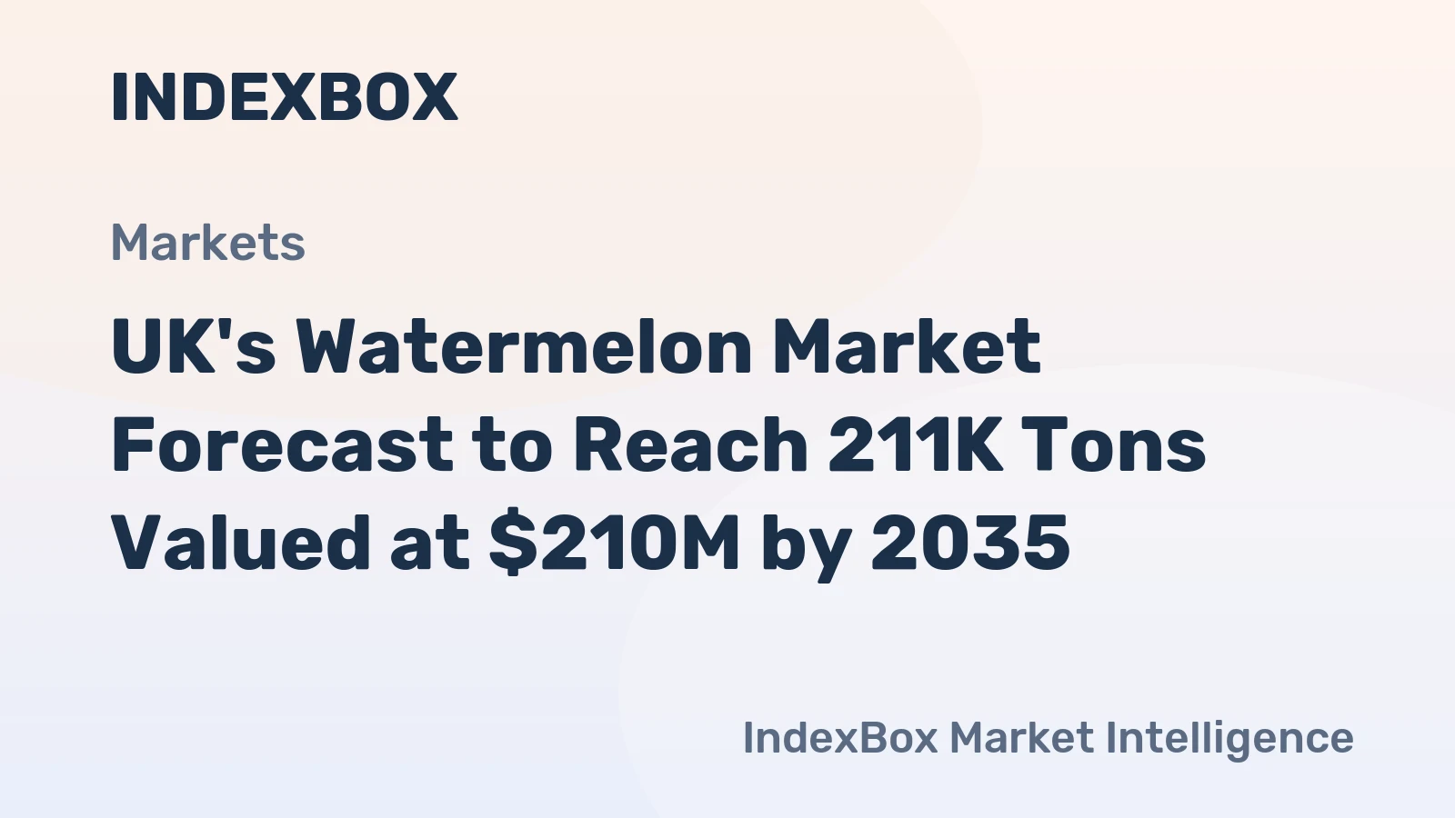 UK's Watermelon Market Forecast to Reach 211K Tons Valued at $210M by 2035