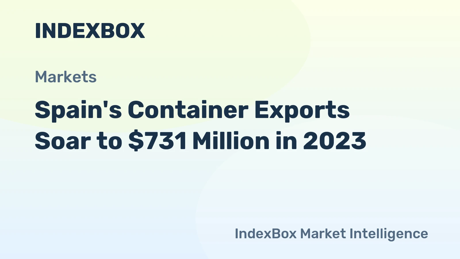 Spain's Container Exports Soar to $731 Million in 2023
