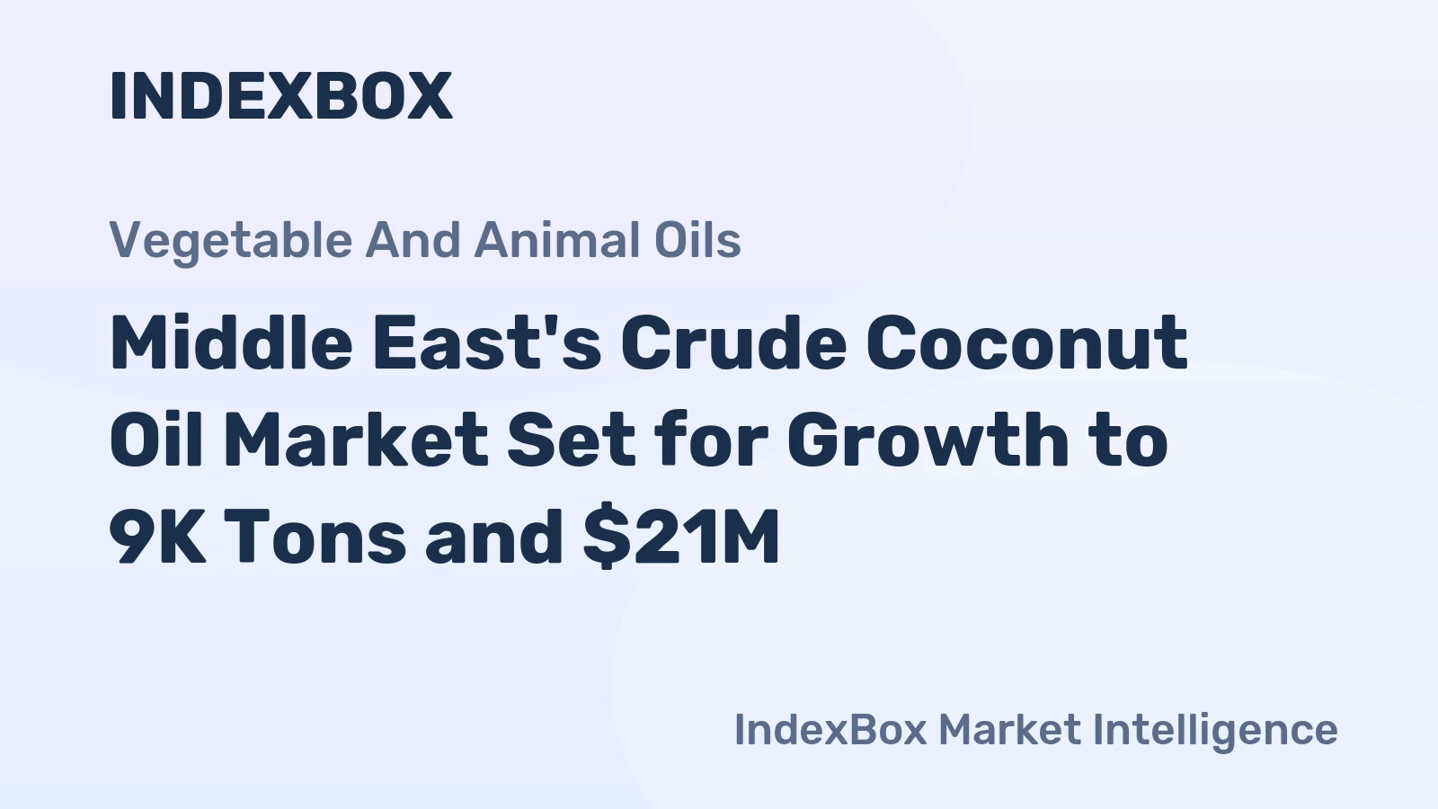 Middle East's Crude Coconut Oil Market Set for Growth to 9K Tons and $21M